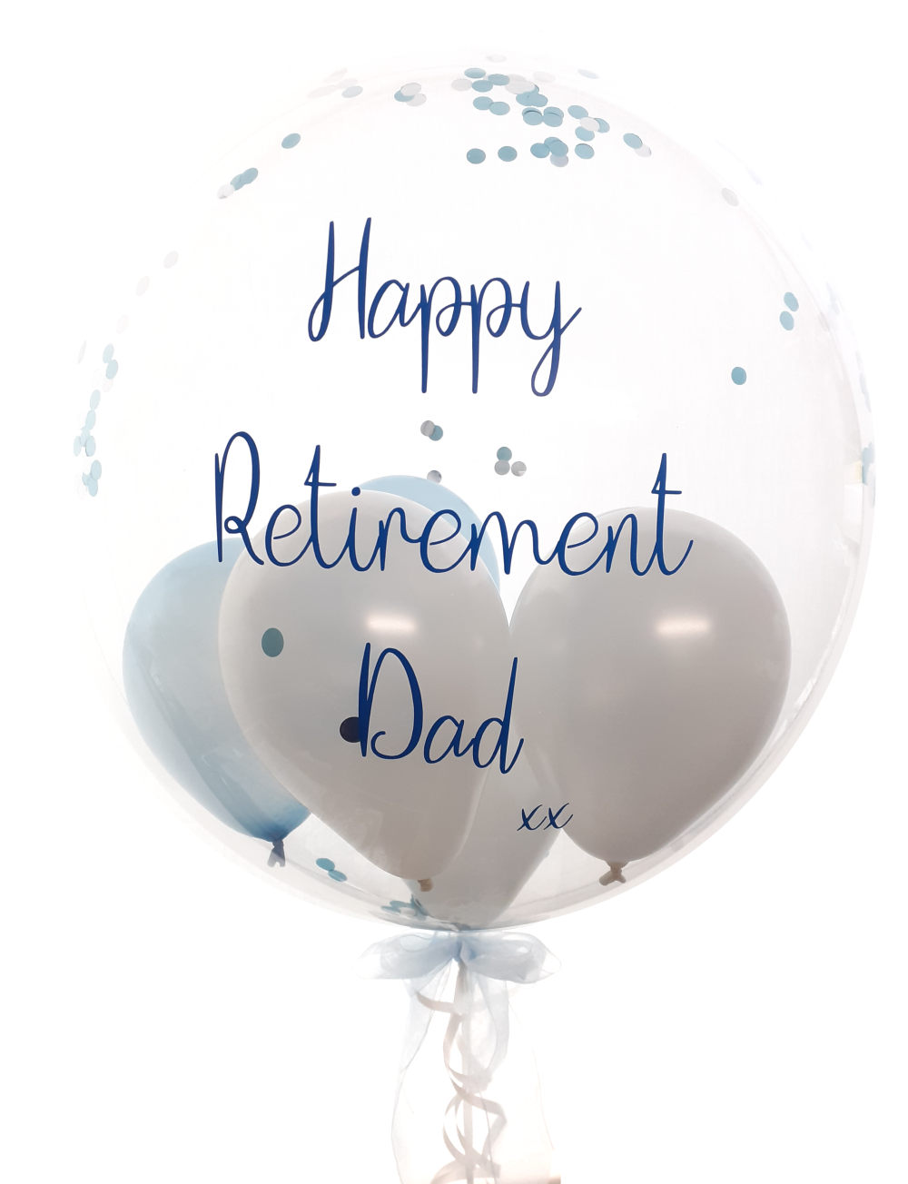 Personalised retirement balloon in a box