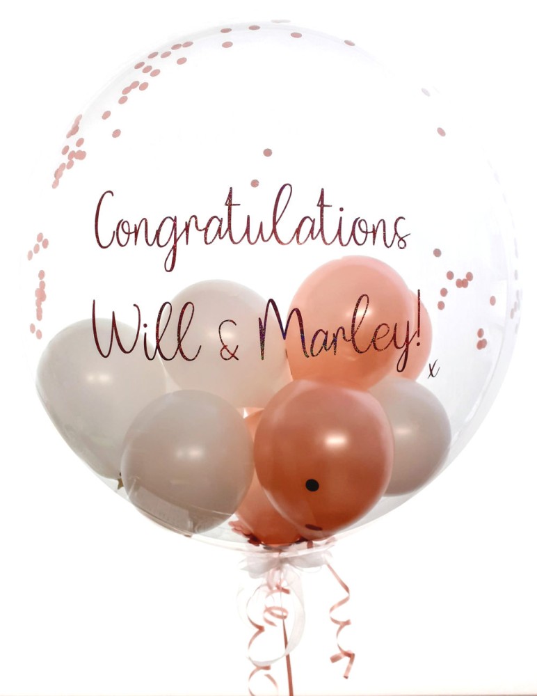 Personalised wedding balloon, choose your colours